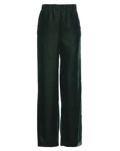 CARACTÈRE Velvet Wide Leg Pants - Dark Green