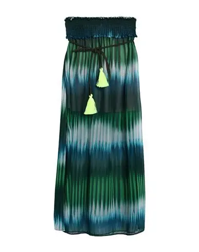 PEPITA Flared Maxi Skirt - Green