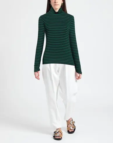 CARACTÈRE Striped Turtleneck T-shirt - Green