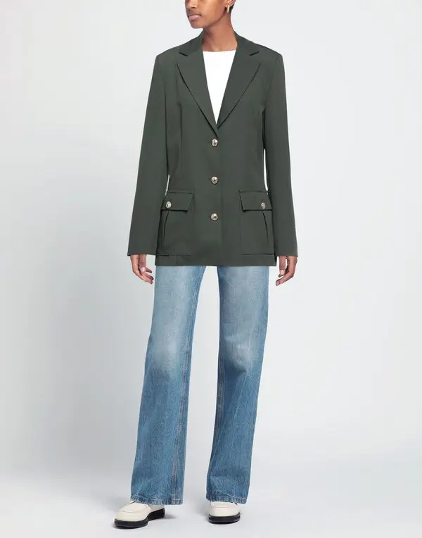 VICOLO Single-breasted Blazer - Green