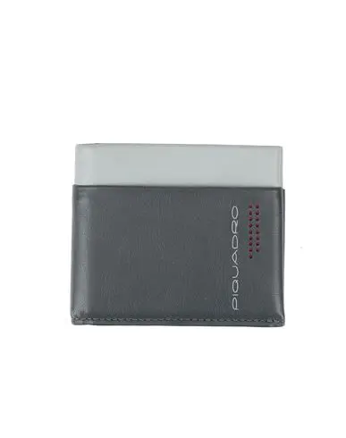 PIQUADRO Document Holder Soft Leather - Grey