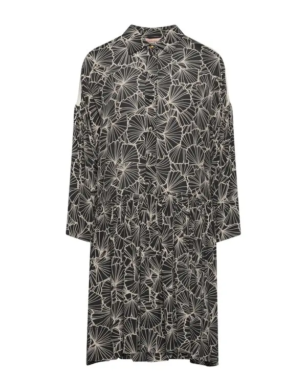 TWINSET Mini Floral-print Crepe Shirt Dress