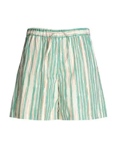 8 BY YOOX Cotton Wide Leg Striped Shorts