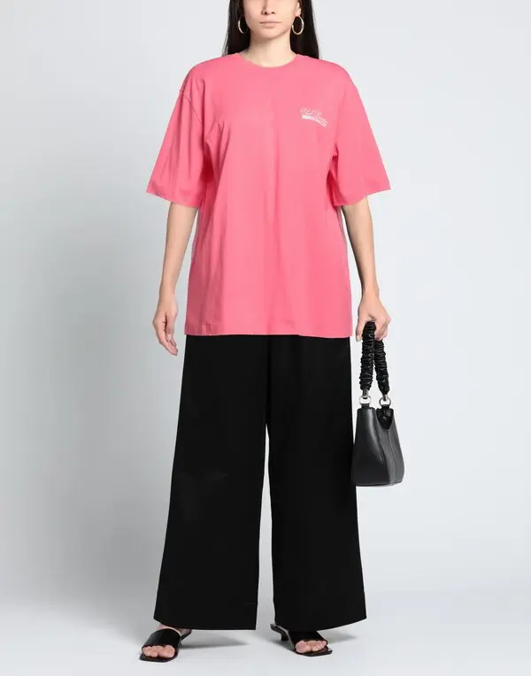 MSGM Cotton T-shirt With Print - Pink