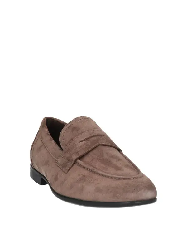 Geox Leather Penny Loafers - Grey