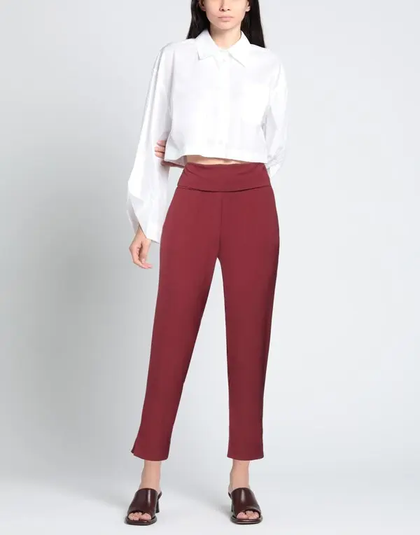 MANILA GRACE Tapered Cotton Blend Pants