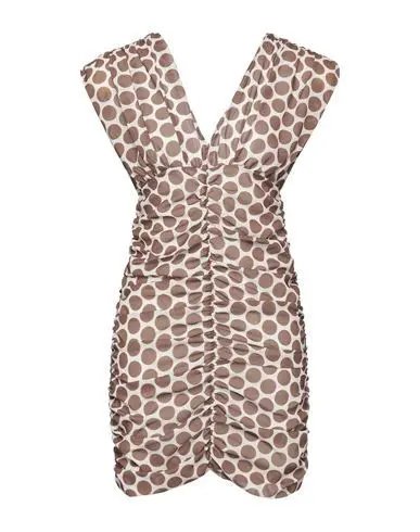 MOODY Polka Dot Mini Bodycon Dress - Beige