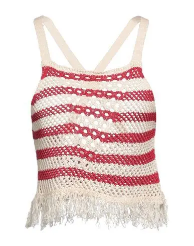 VICOLO Acrylic Knit Crop Top - White