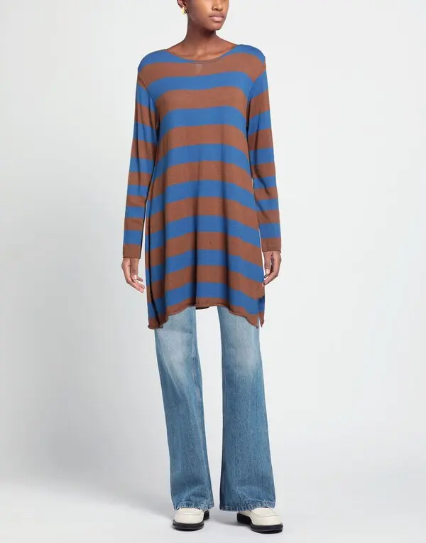 SOUVENIR Striped Knit Sweater - Blue