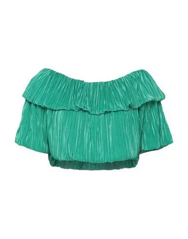 VANESSA SCOTT Ruched Woven Top - Green