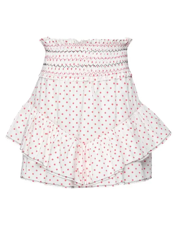 SOALLURE Polka-dot Mini Skirt - Red