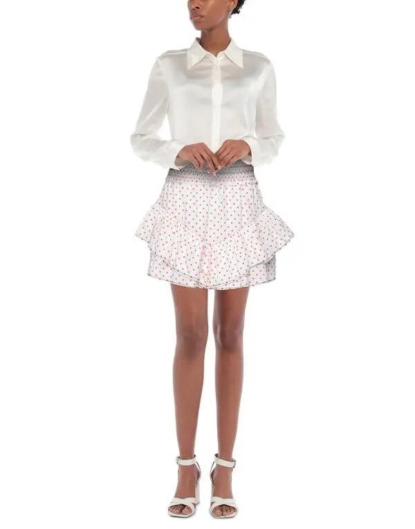SOALLURE Polka-dot Mini Skirt - Red