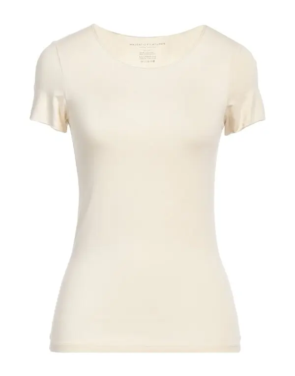 Majestic Filatures Viscose And Elastane T-shirt - Ivory