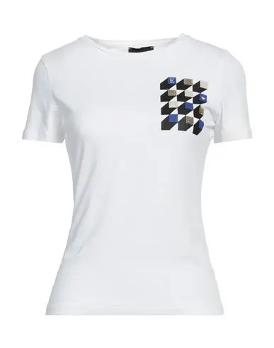 Emporio Armani Printed T-shirt With Sequins And Logo - White