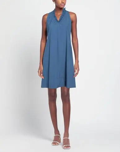 European Culture Mini Trapeze Dress In Blue - 78% Off | Editorialist