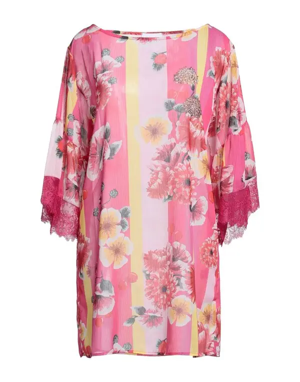 PEPITA Floral-print Kaftan Top - Fuchsia