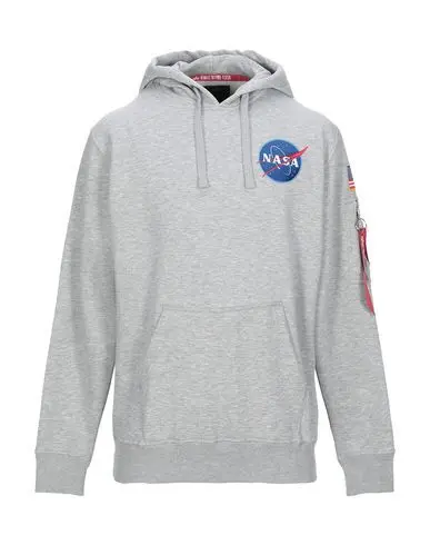 Alpha Industries Fleece Sweatshirt With Appliqués - Grey