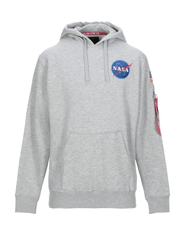 Alpha Industries Fleece Sweatshirt With Appliqués - Grey