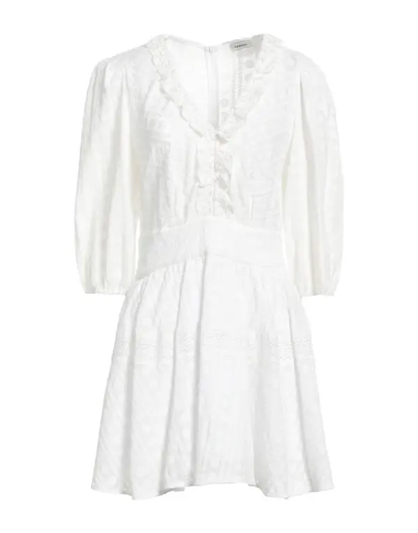 Sandro Mini Circle Dress With Ruffles And Lace