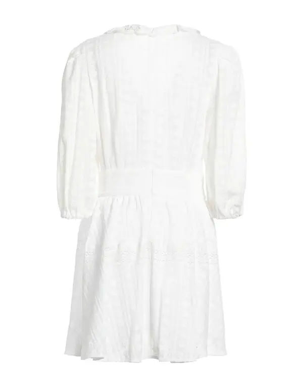 Sandro Mini Circle Dress With Ruffles And Lace