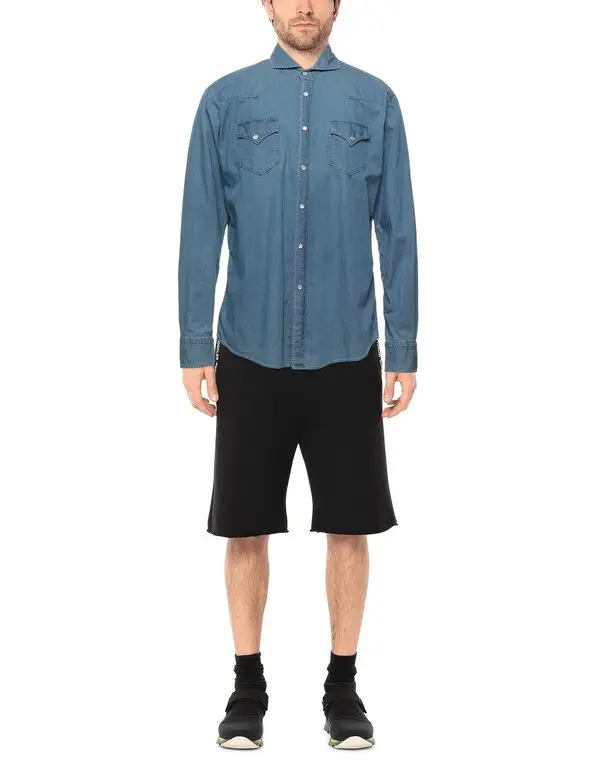 Brian Dales Denim Shirt Size Cotton, Elastane