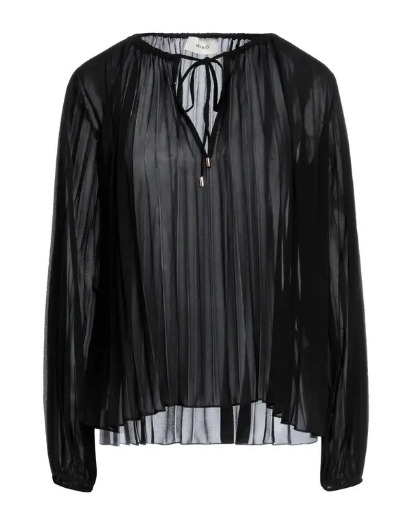 VICOLO Bow Blouse - Black
