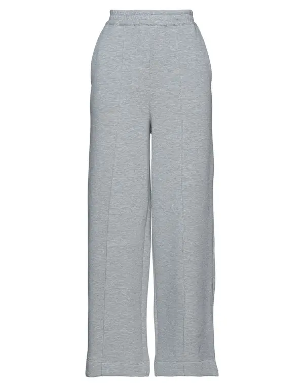 SOLOTRE Wide-leg Fleece Pants - Grey