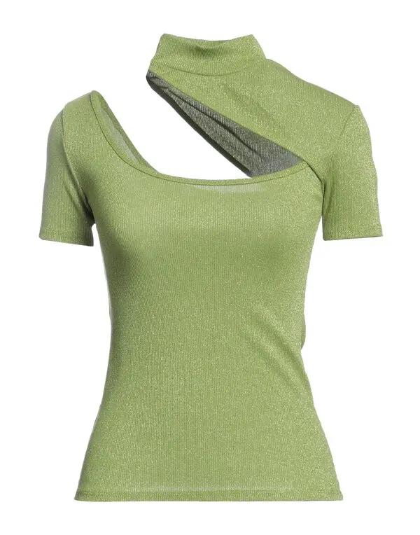BERNA Knit Turtleneck Top - Green