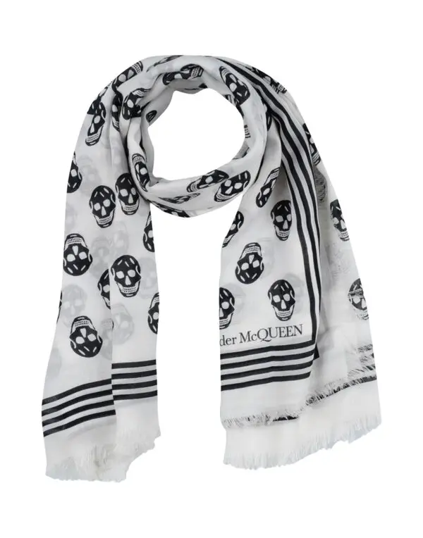 Alexander McQueen Scarf Modal - White