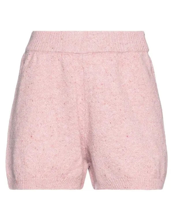VICOLO Knitted High-waisted Shorts - Pink