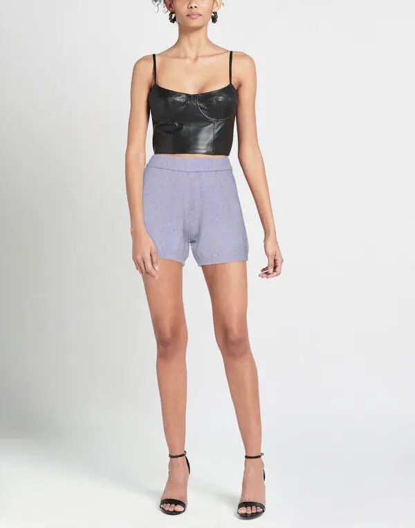 VICOLO Knitted High Waisted Elasticized Waist Shorts
