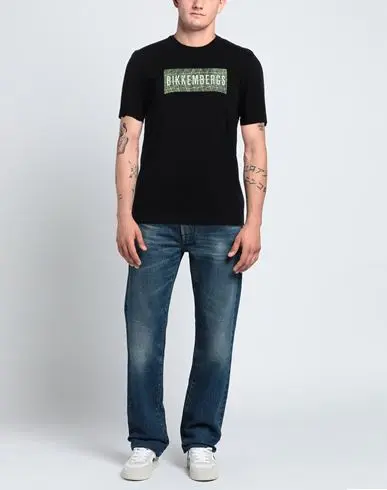 BIKKEMBERGS T-shirt Size Cotton, Elastane