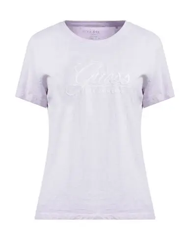 Guess Logo-print Jersey T-shirt - Purple