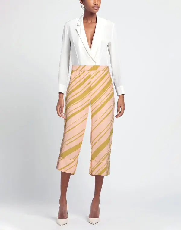 Liviana Conti Striped High-waisted Culottes