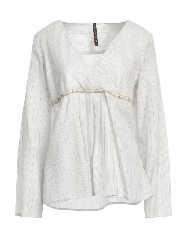 MANILA GRACE Striped Woven Top