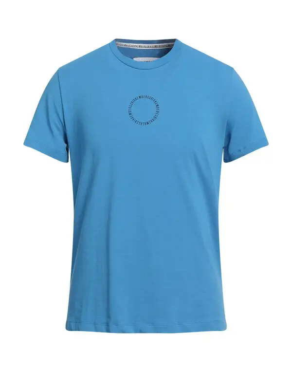 BIKKEMBERGS T-shirt Size Cotton, Elastane - Blue