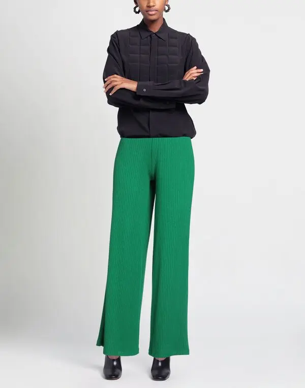 BERNA Wide Leg Knit Pants - Green