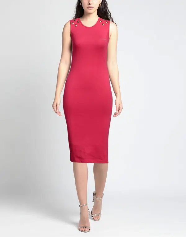 MANGANO Cotton Midi Bodycon Dress - Pink