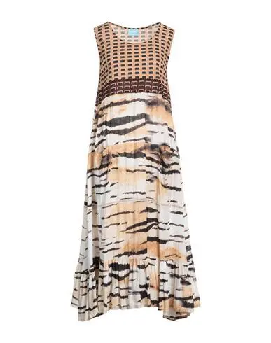 ICONIQUE Tiger-print Woven Midi Dress
