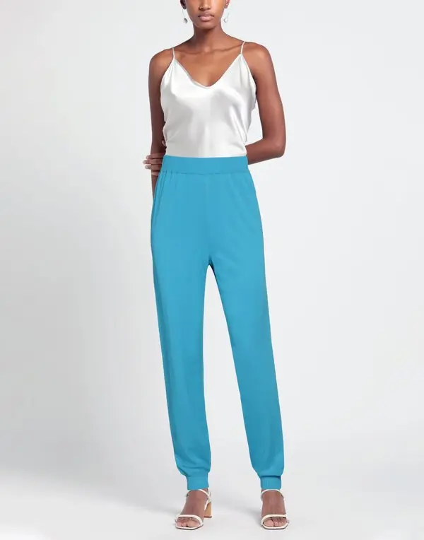 SOALLURE Tapered Knit Pants - Blue