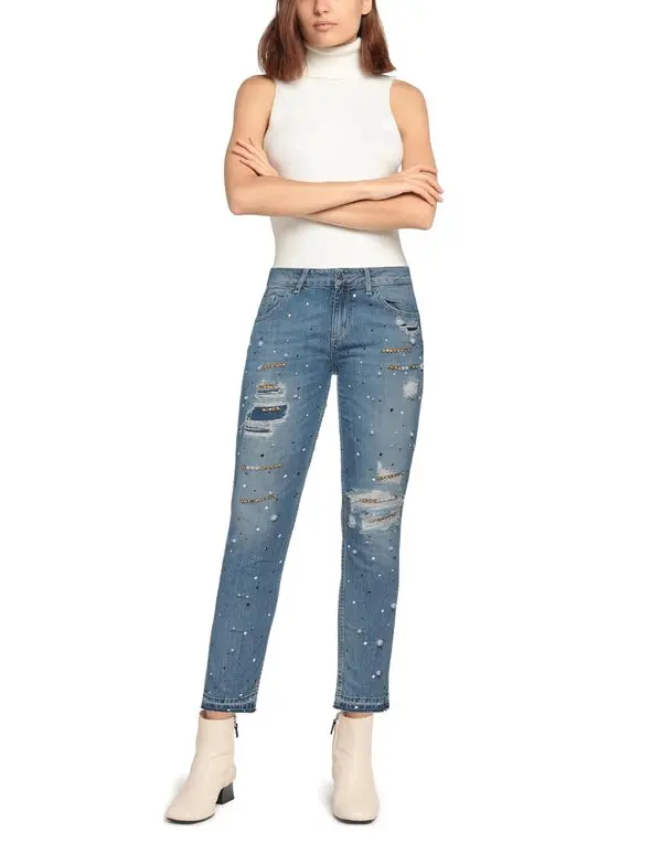 LIU •JO Straight-leg Jeans With Appliqués