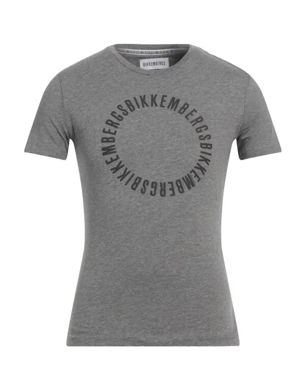 BIKKEMBERGS T-shirt Size Cotton, Elastane - Grey