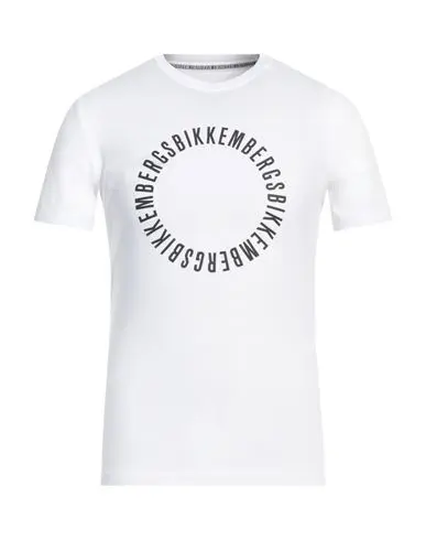 BIKKEMBERGS T-shirt Size Cotton, Elastane - White