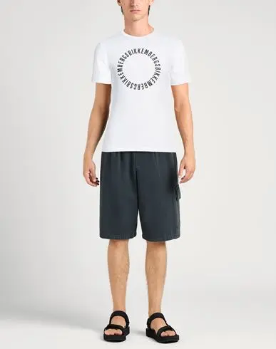 BIKKEMBERGS T-shirt Size Cotton, Elastane - White