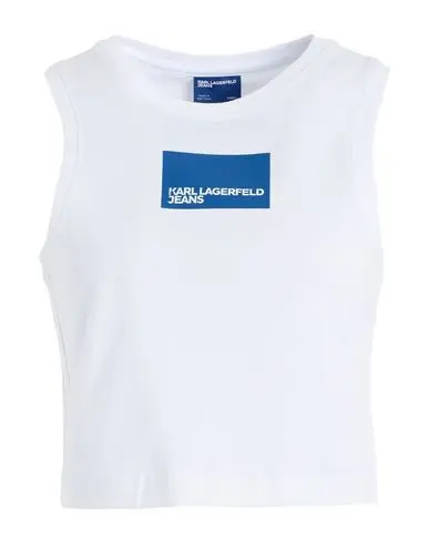 Karl Lagerfeld Klj Logo Singlet T-shirt Organic Cotton - White