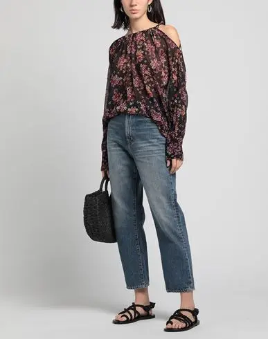 VICOLO Floral Print Crepe Top