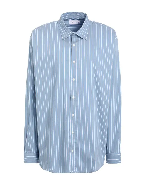 Topman Shirt Size Cotton, Polyester, Elastane