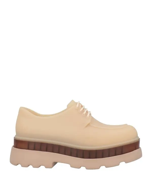 Melissa Lace-up Shoes With Cleated Sole - Beige