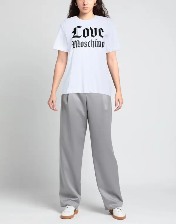 Moschino Cotton And Elastane T-shirt With Logo Print