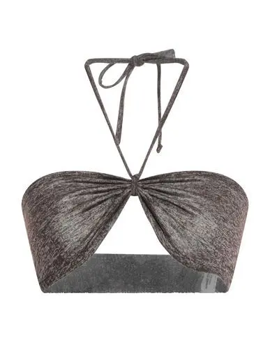 NA-KD Knit Halterneck Top - Brown
